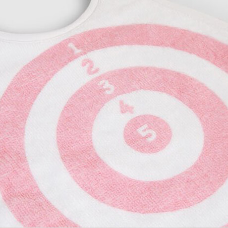 Bavoir Cible Rose - Idée box cadeau