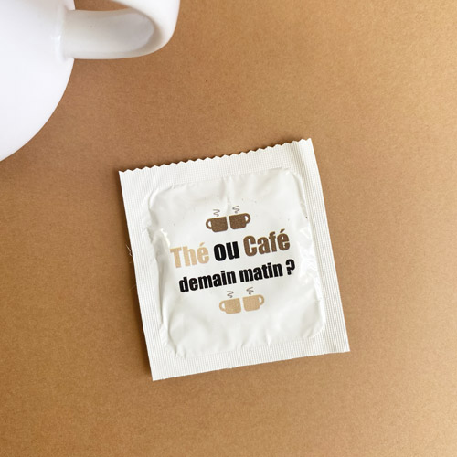 Préservatif "Thé ou café demain matin ?" - Idée box cadeau
